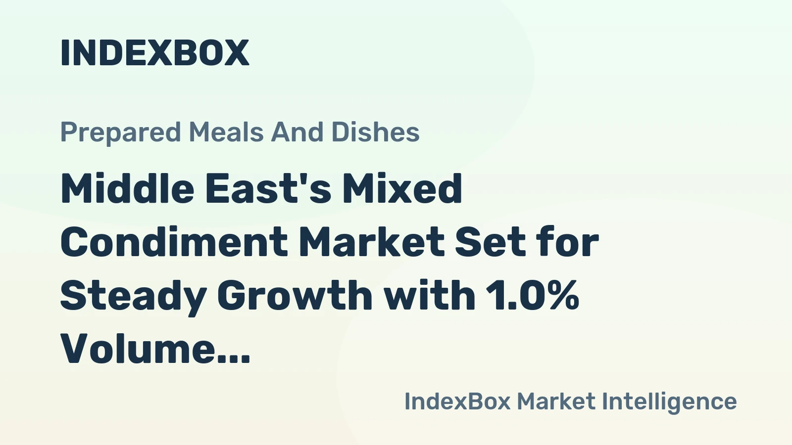 Middle East's Mixed Condiment Market Set for Steady Growth with 1.0% Volume CAGR Through 2035