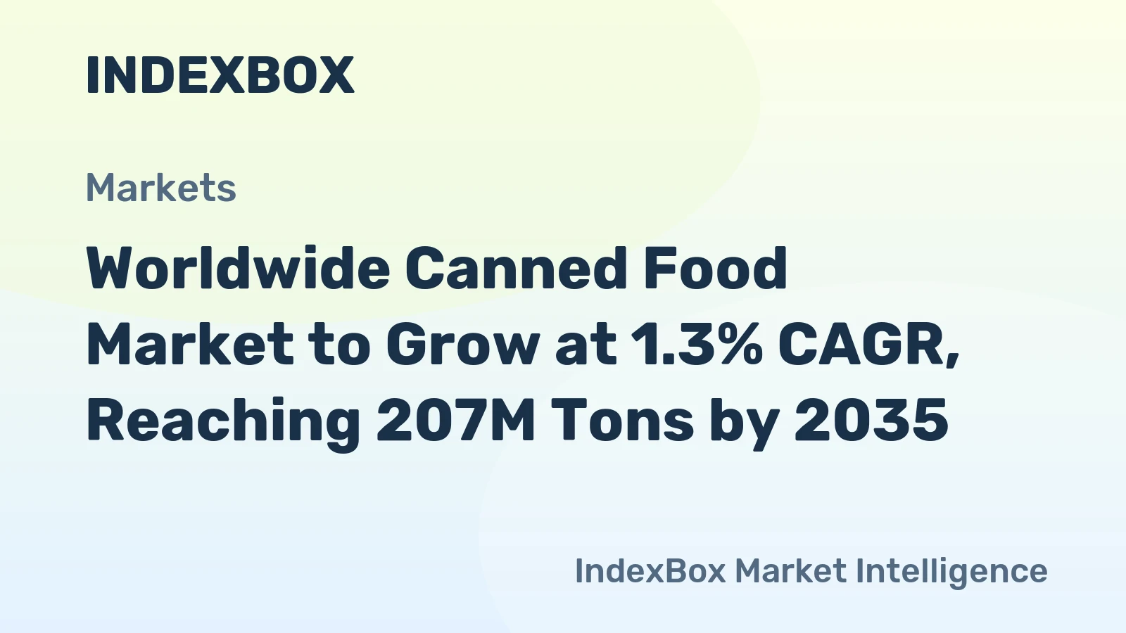 Worldwide Canned Food Market to Grow at 1.3% CAGR, Reaching 207M Tons by 2035
