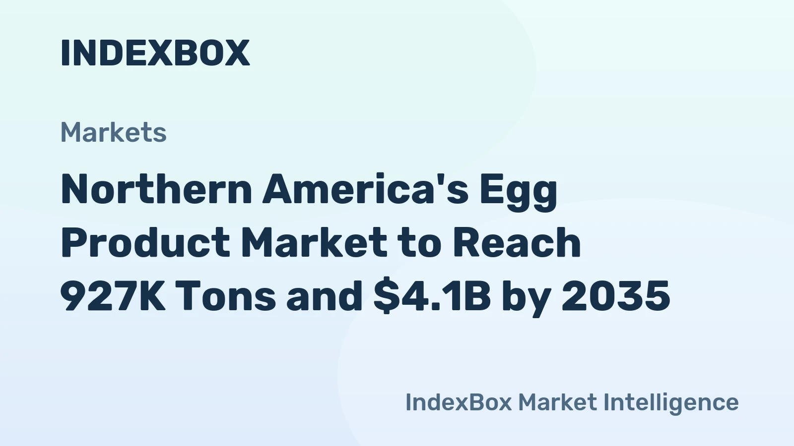 Northern America's Egg Product Market to Reach 927K Tons and $4.1B by 2035