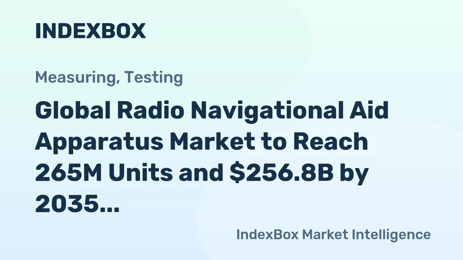 Global Radio Navigational Aid Apparatus Market to Reach 265M Units and $256.8B by 2035