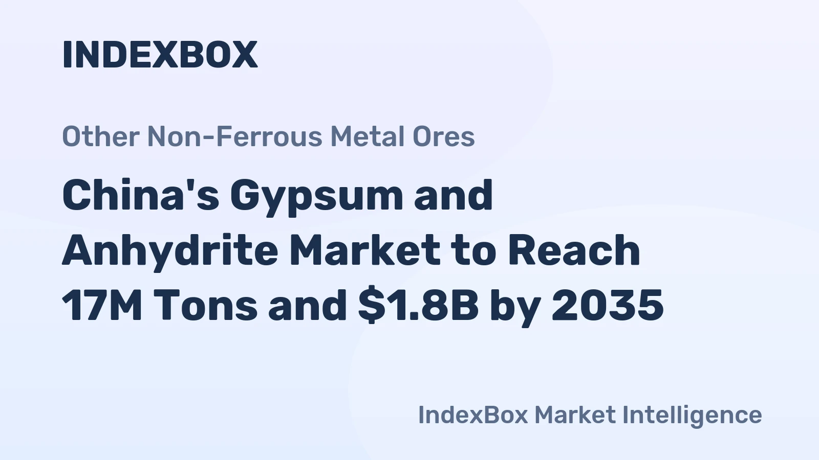 China's Gypsum and Anhydrite Market to Reach 17M Tons and $1.8B by 2035