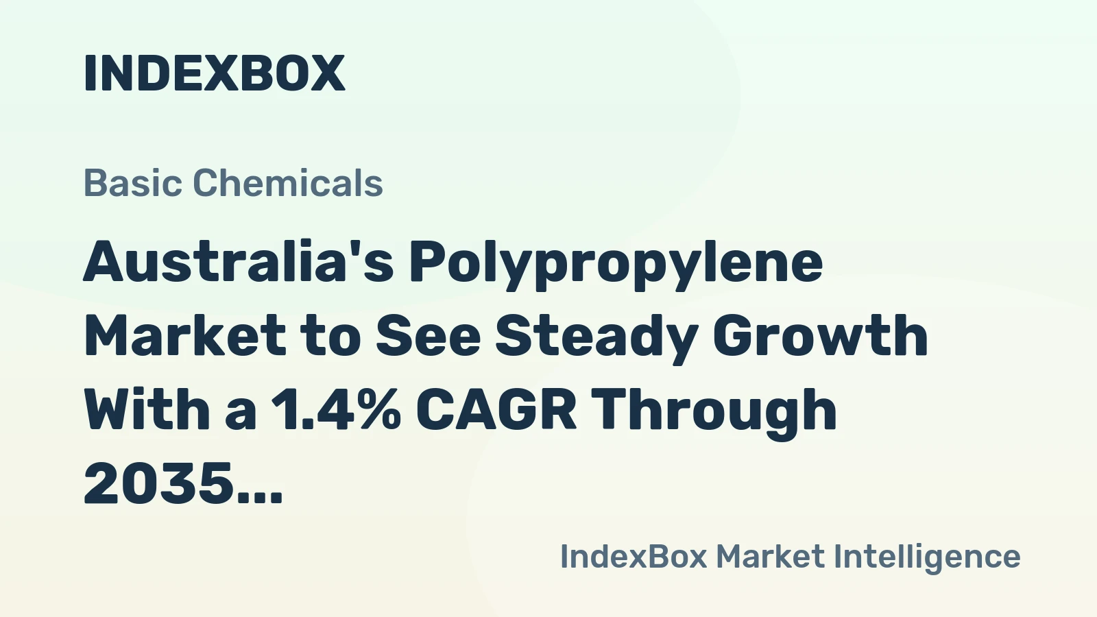 Australia's Polypropylene Market to See Steady Growth With a 1.4% CAGR Through 2035
