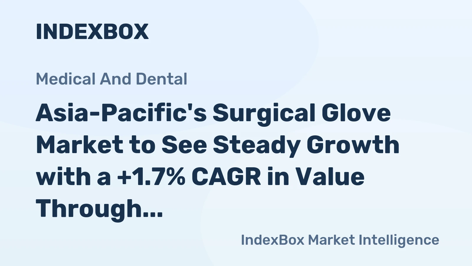 Asia-Pacific's Surgical Glove Market to See Steady Growth with a +1.7% CAGR in Value Through 2035