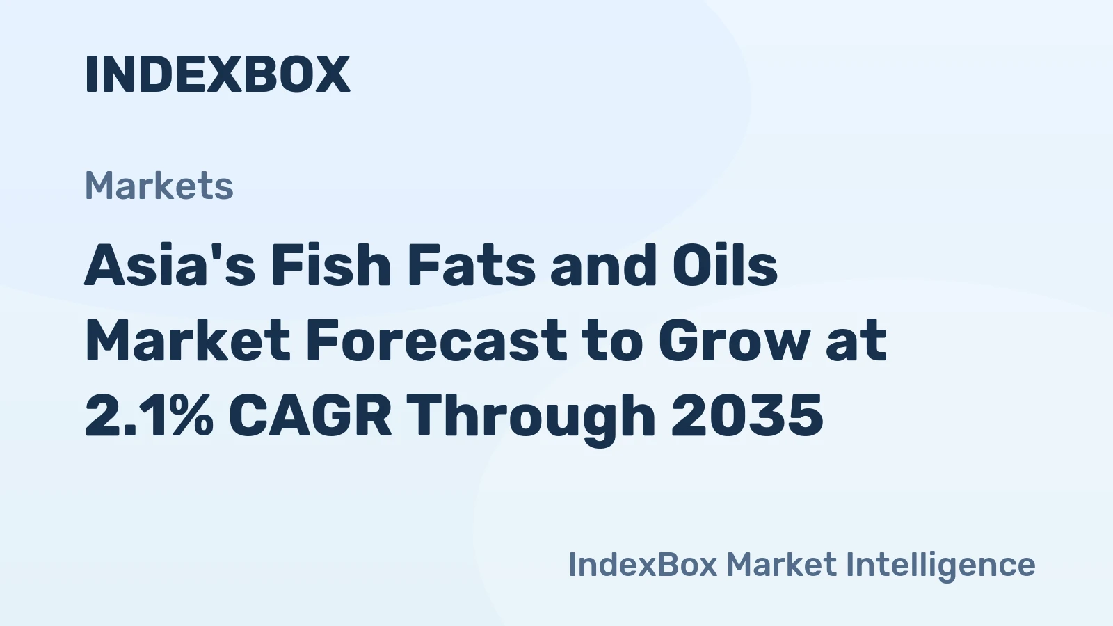 Asia's Fish Fats and Oils Market Forecast to Grow at 2.1% CAGR Through 2035
