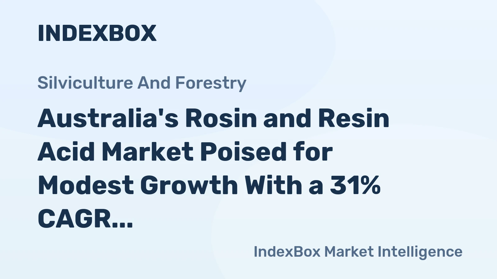 Australia's Rosin and Resin Acid Market Poised for Modest Growth With a 31% CAGR Forecast
