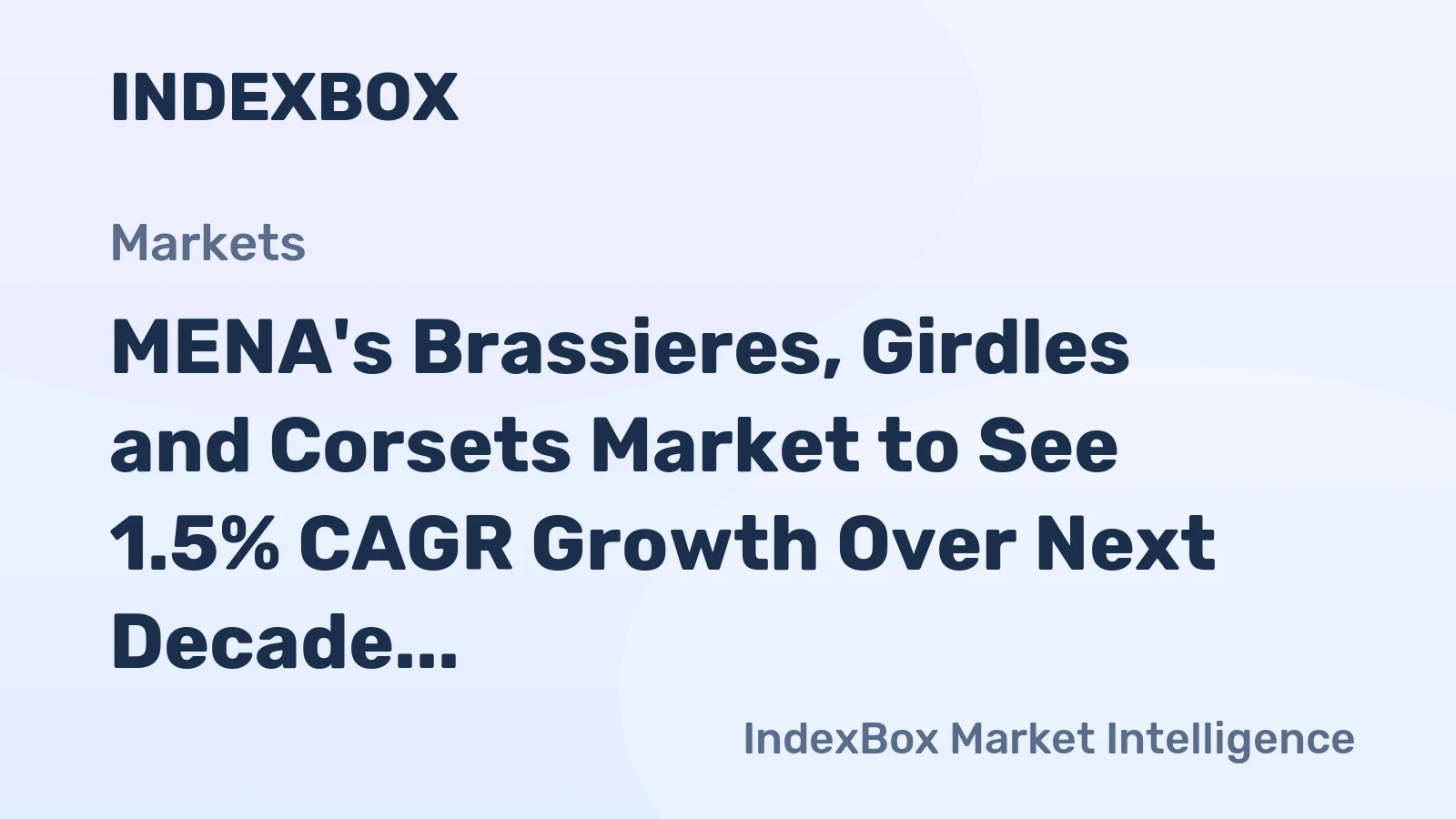 MENA's Brassieres, Girdles and Corsets Market to See 1.5% CAGR Growth Over Next Decade