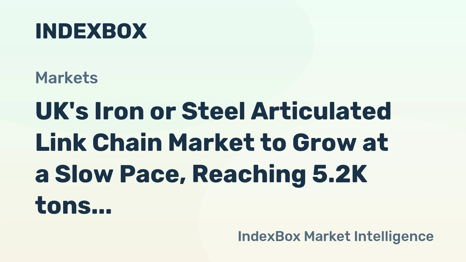 UK's Iron or Steel Articulated Link Chain Market to Grow at a Slow Pace, Reaching 5.2K tons and $30M by 2035