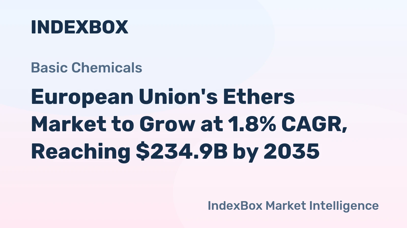 European Union's Ethers Market to Grow at 1.8% CAGR, Reaching $234.9B by 2035