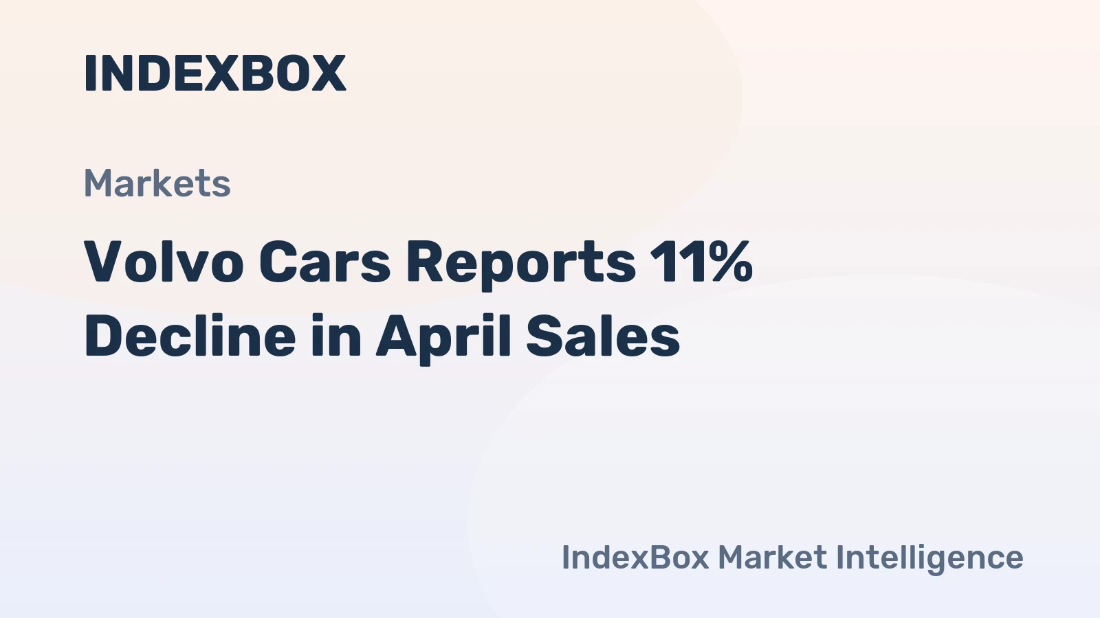 Volvo Cars Reports 11% Decline in April Sales