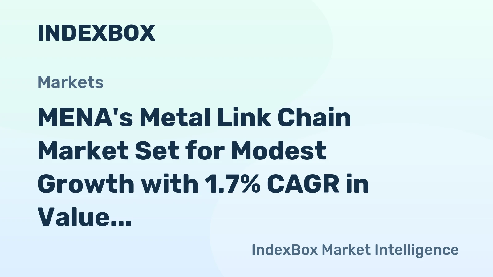 MENA's Metal Link Chain Market Set for Modest Growth with 1.7% CAGR in Value Through 2035