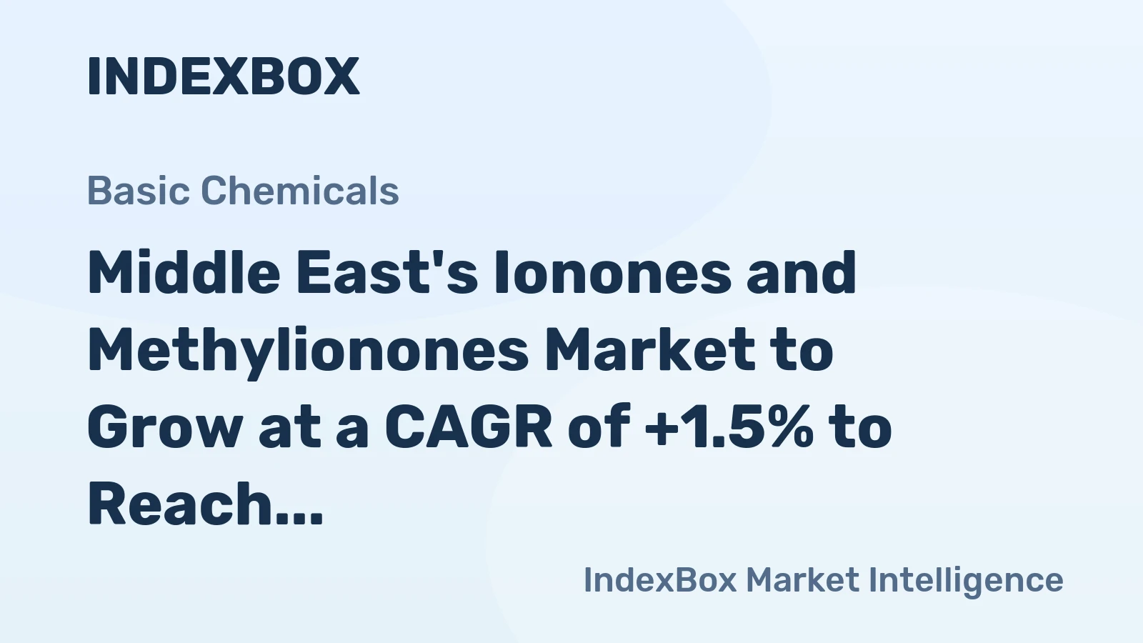 Middle East's Ionones and Methylionones Market to Grow at a CAGR of +1.5% to Reach $6.4M by 2035