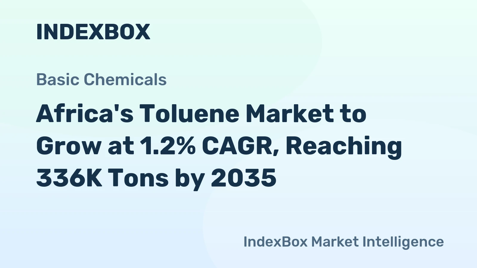Africa's Toluene Market to Grow at 1.2% CAGR, Reaching 336K Tons by 2035