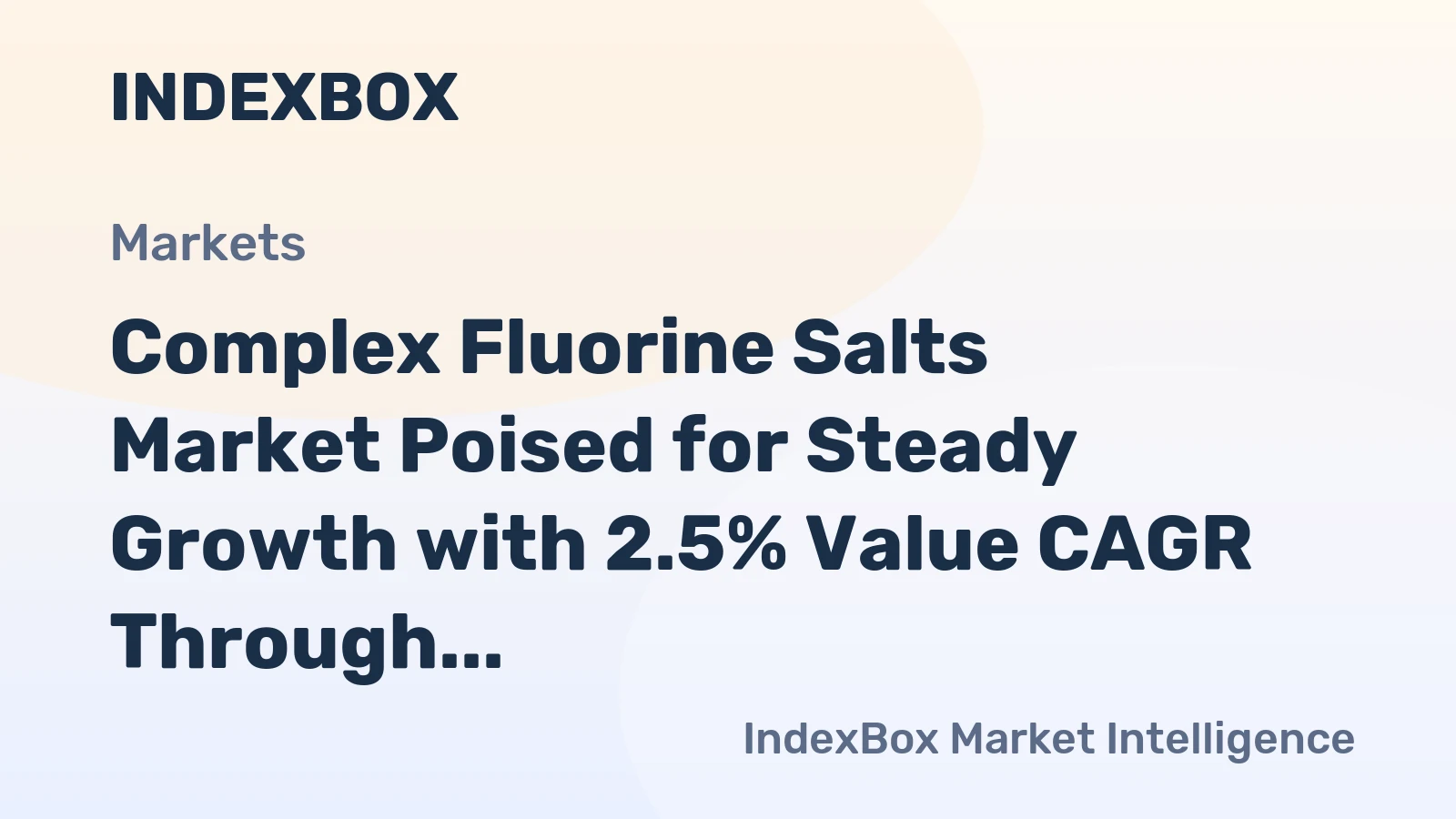 Complex Fluorine Salts Market Poised for Steady Growth with 2.5% Value CAGR Through 2035