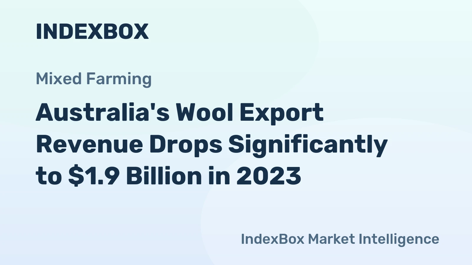 Australia's Wool Export Revenue Drops Significantly to $1.9 Billion in 2023