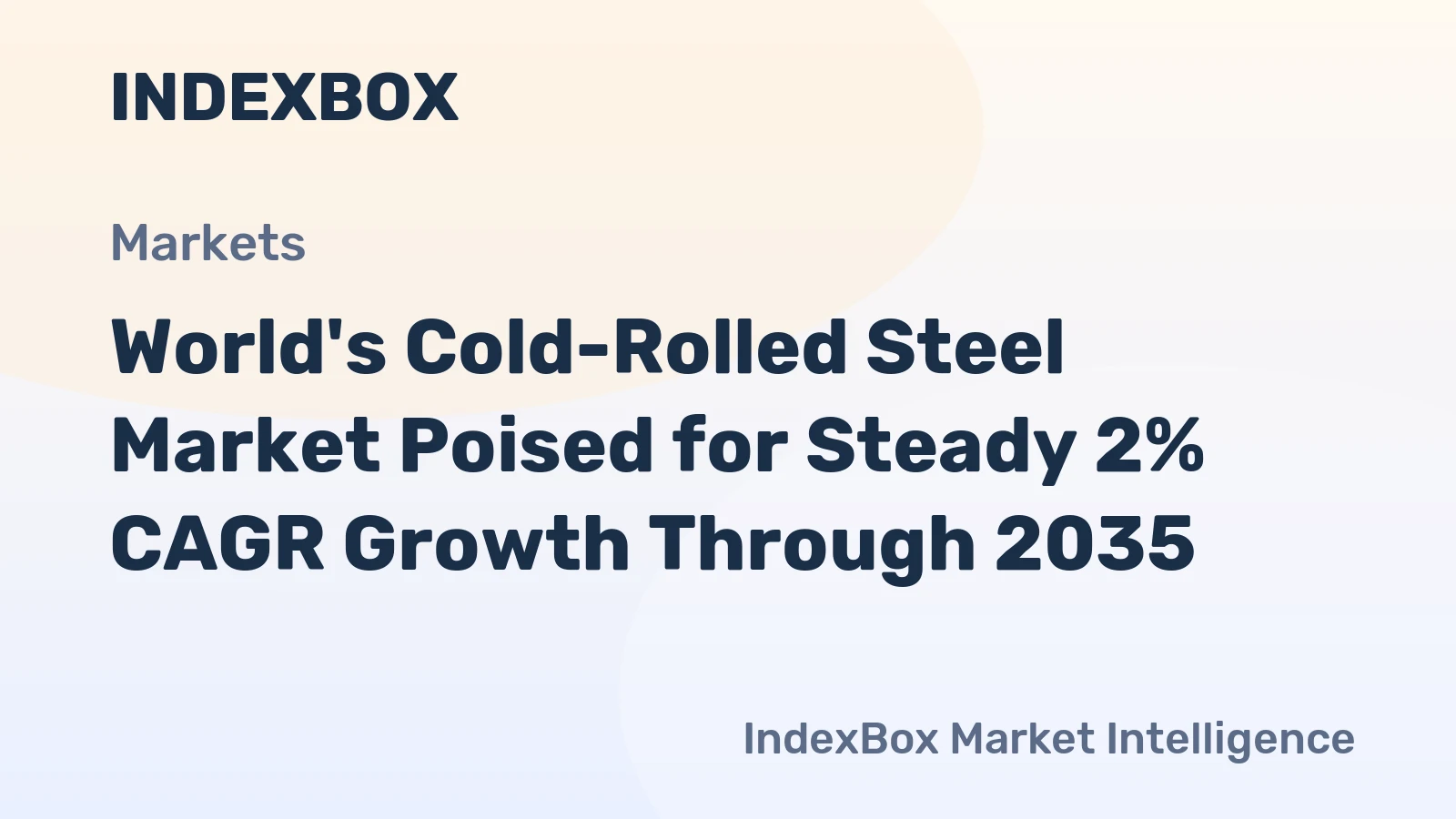 World's Cold-Rolled Steel Market Poised for Steady 2% CAGR Growth Through 2035