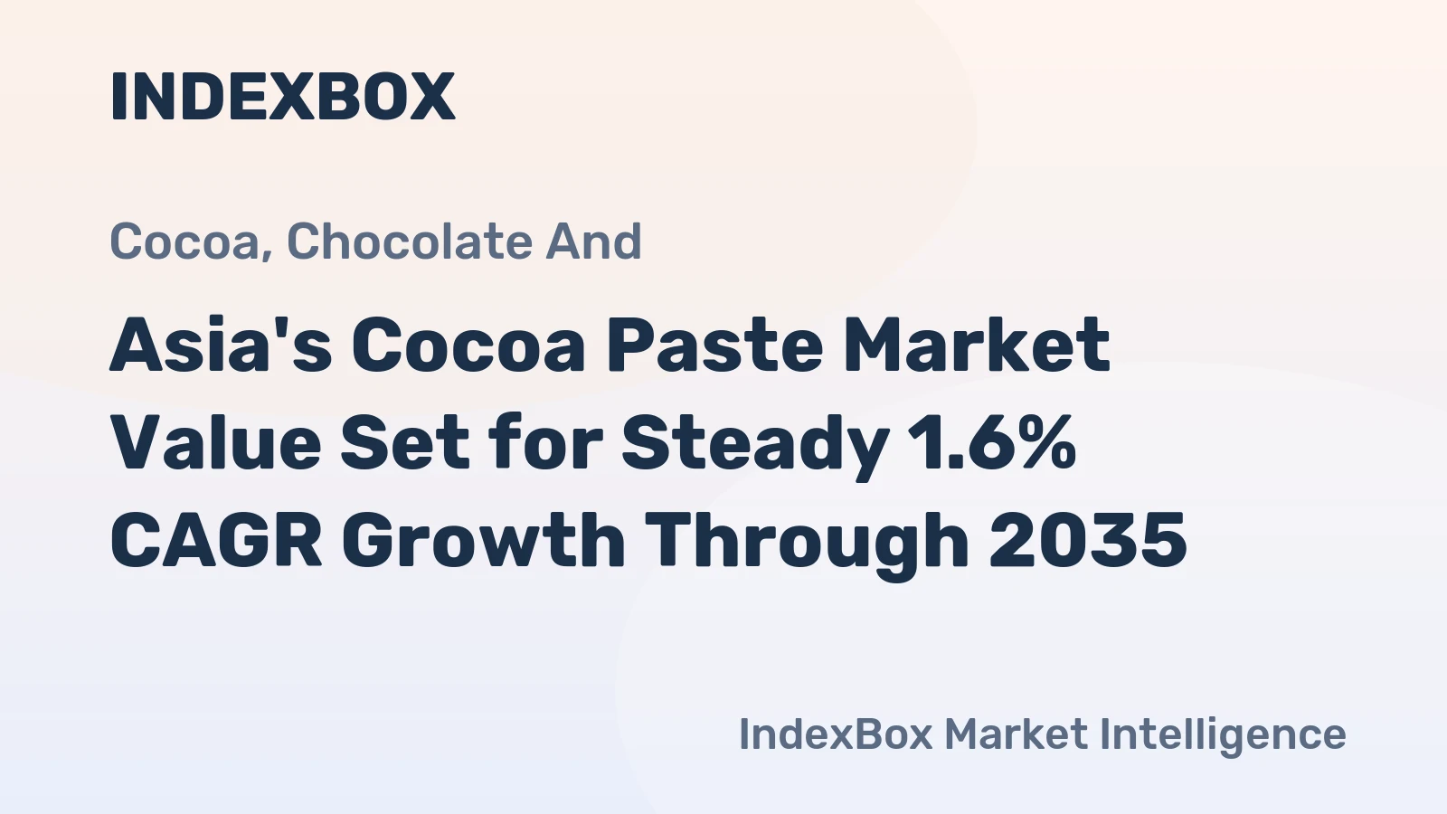 Asia's Cocoa Paste Market Value Set for Steady 1.6% CAGR Growth Through 2035