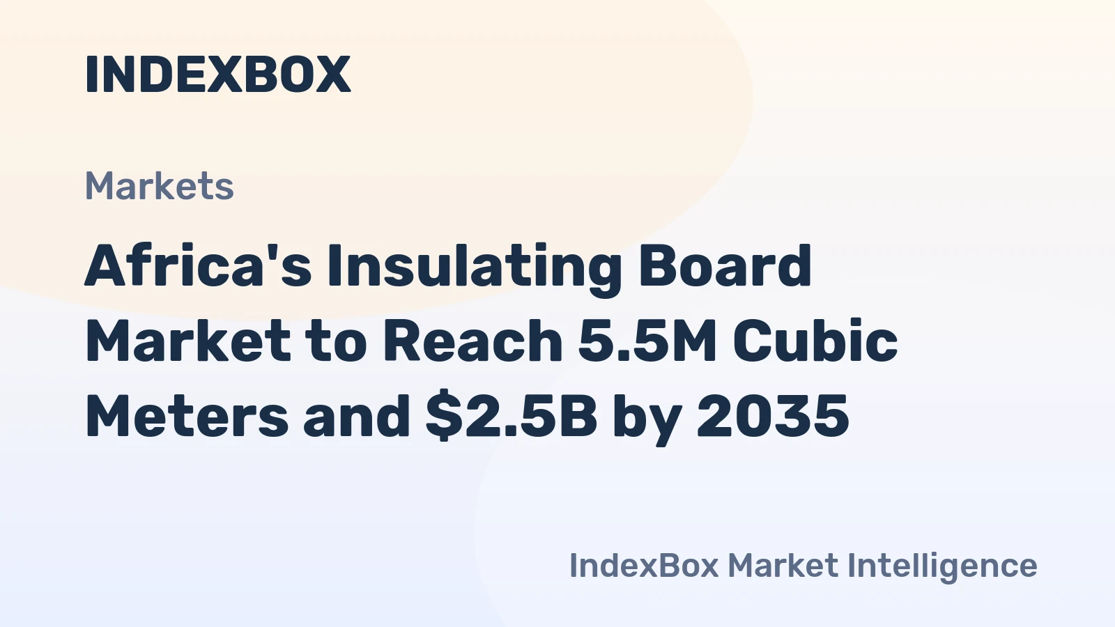 Africa's Insulating Board Market to Reach 5.5M Cubic Meters and $2.5B by 2035