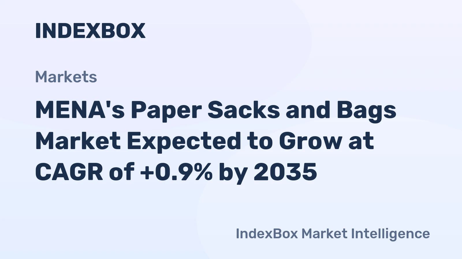 MENA's Paper Sacks and Bags Market Expected to Grow at CAGR of +0.9% by 2035