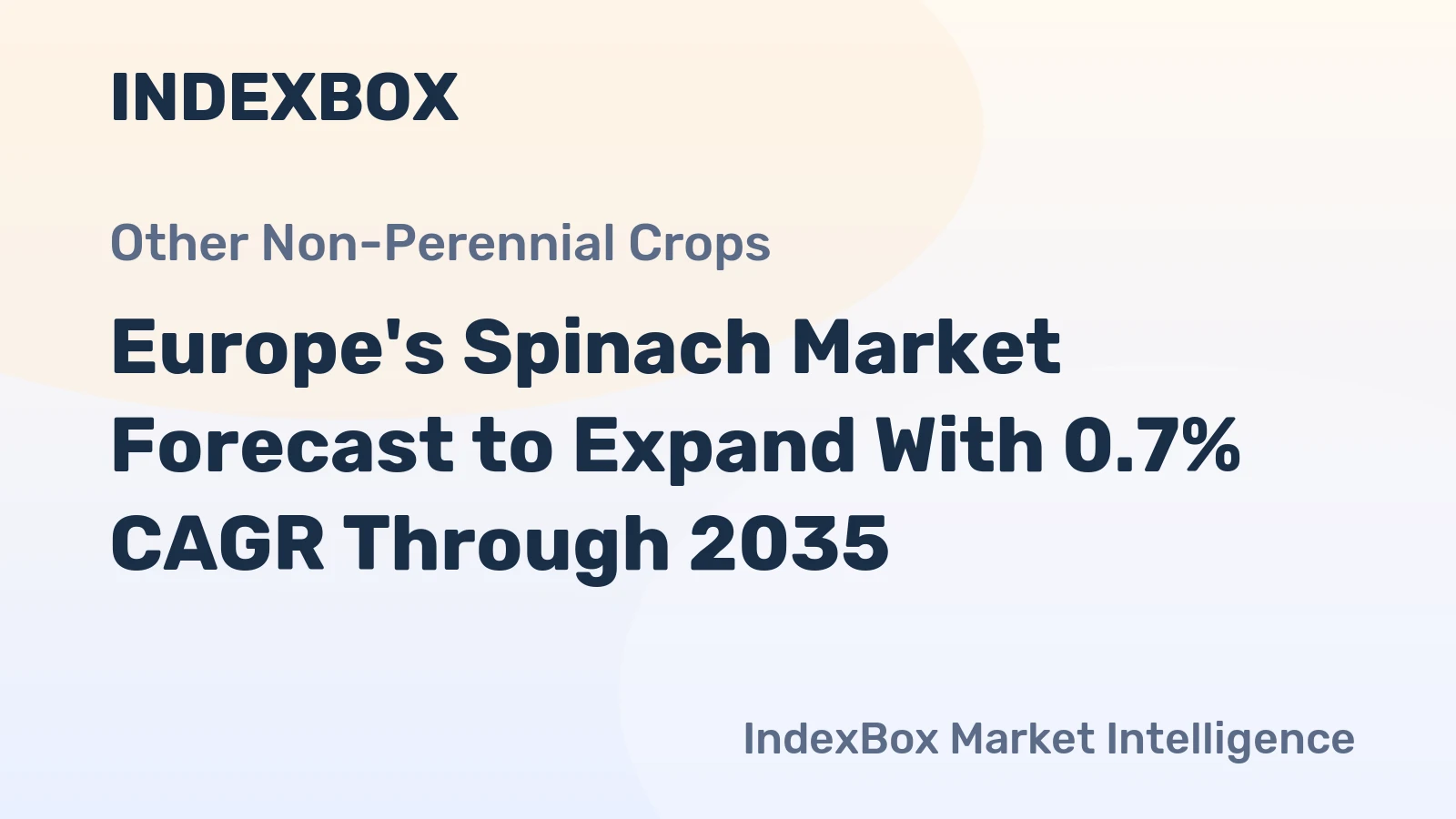 Europe's Spinach Market Forecast to Expand With 0.7% CAGR Through 2035