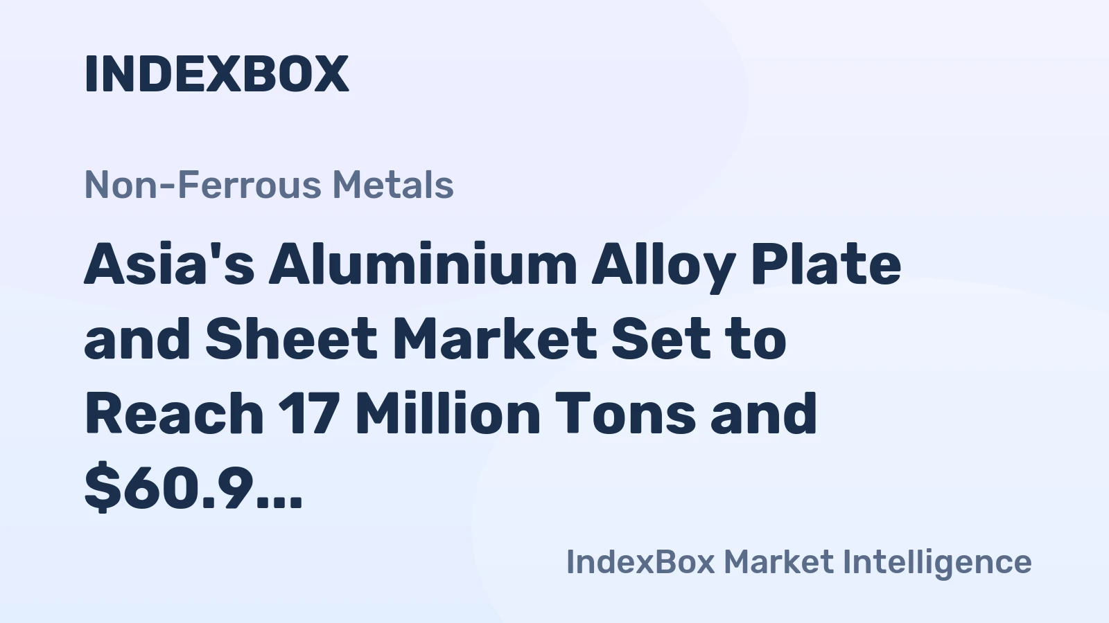 Asia's Aluminium Alloy Plate and Sheet Market Set to Reach 17 Million Tons and $60.9 Billion
