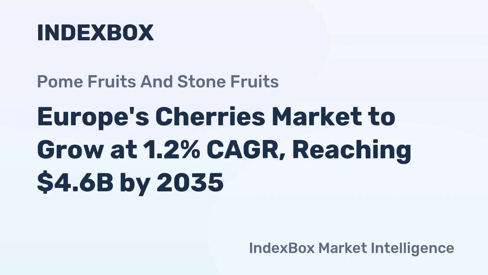 Europe's Cherries Market to Grow at 1.2% CAGR, Reaching $4.6B by 2035