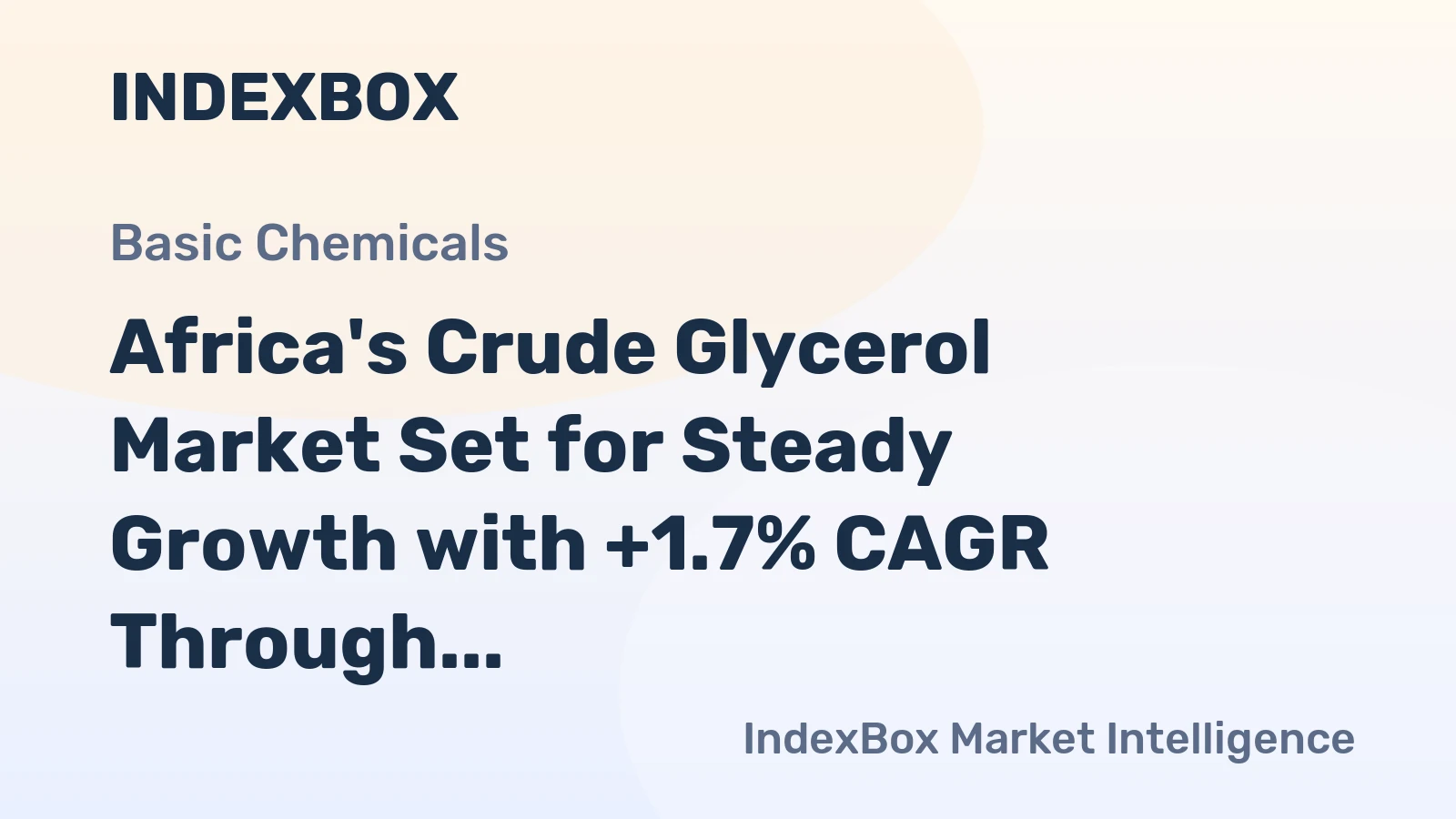 Africa's Crude Glycerol Market Set for Steady Growth with +1.7% CAGR Through 2035