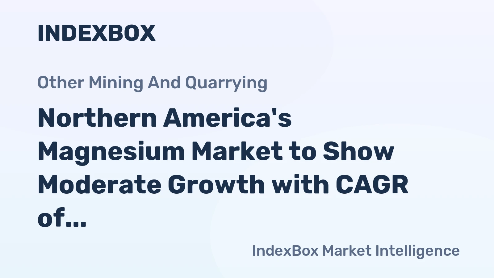 Northern America's Magnesium Market to Show Moderate Growth with CAGR of +0.2% from 2024 to 2035