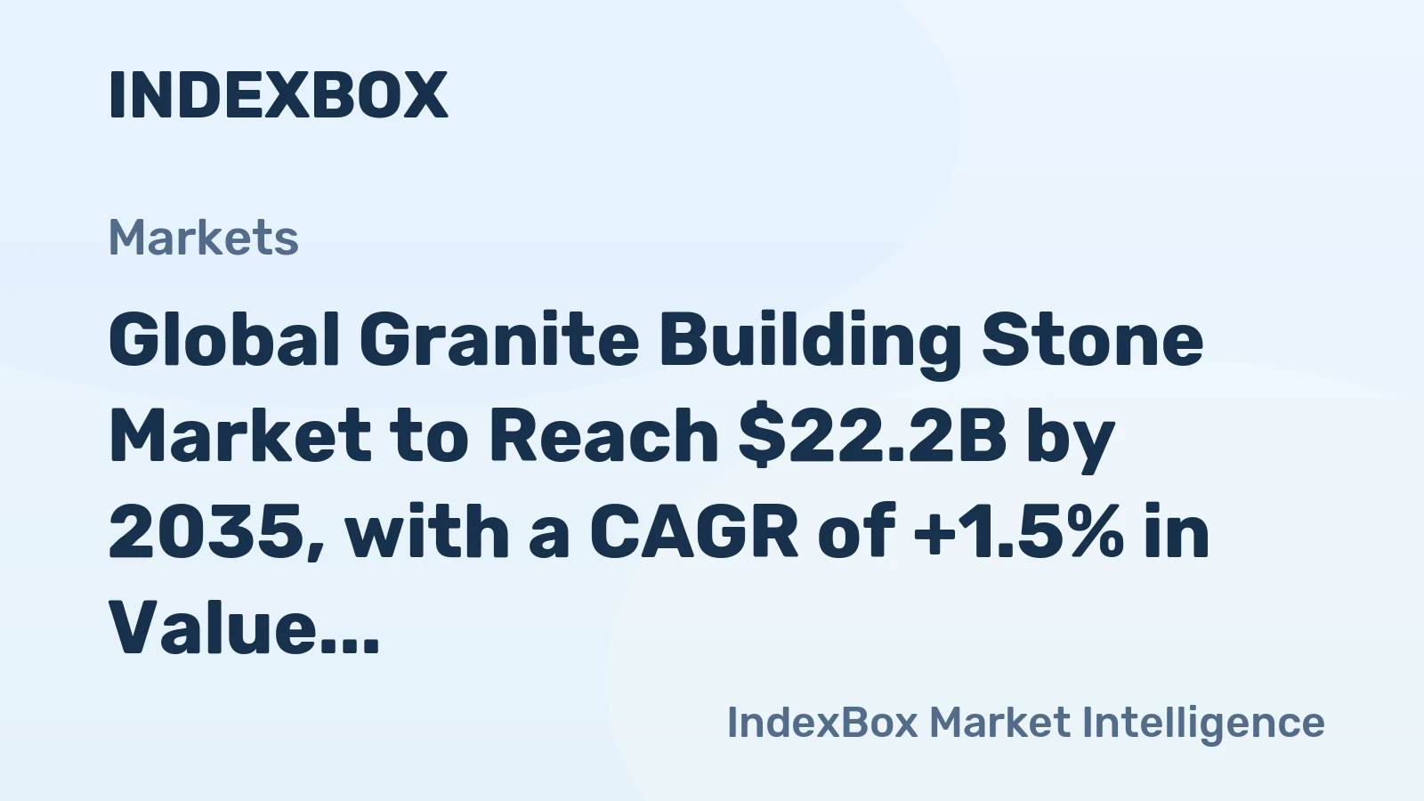 Global Granite Building Stone Market to Reach $22.2B by 2035, with a CAGR of +1.5% in Value Terms