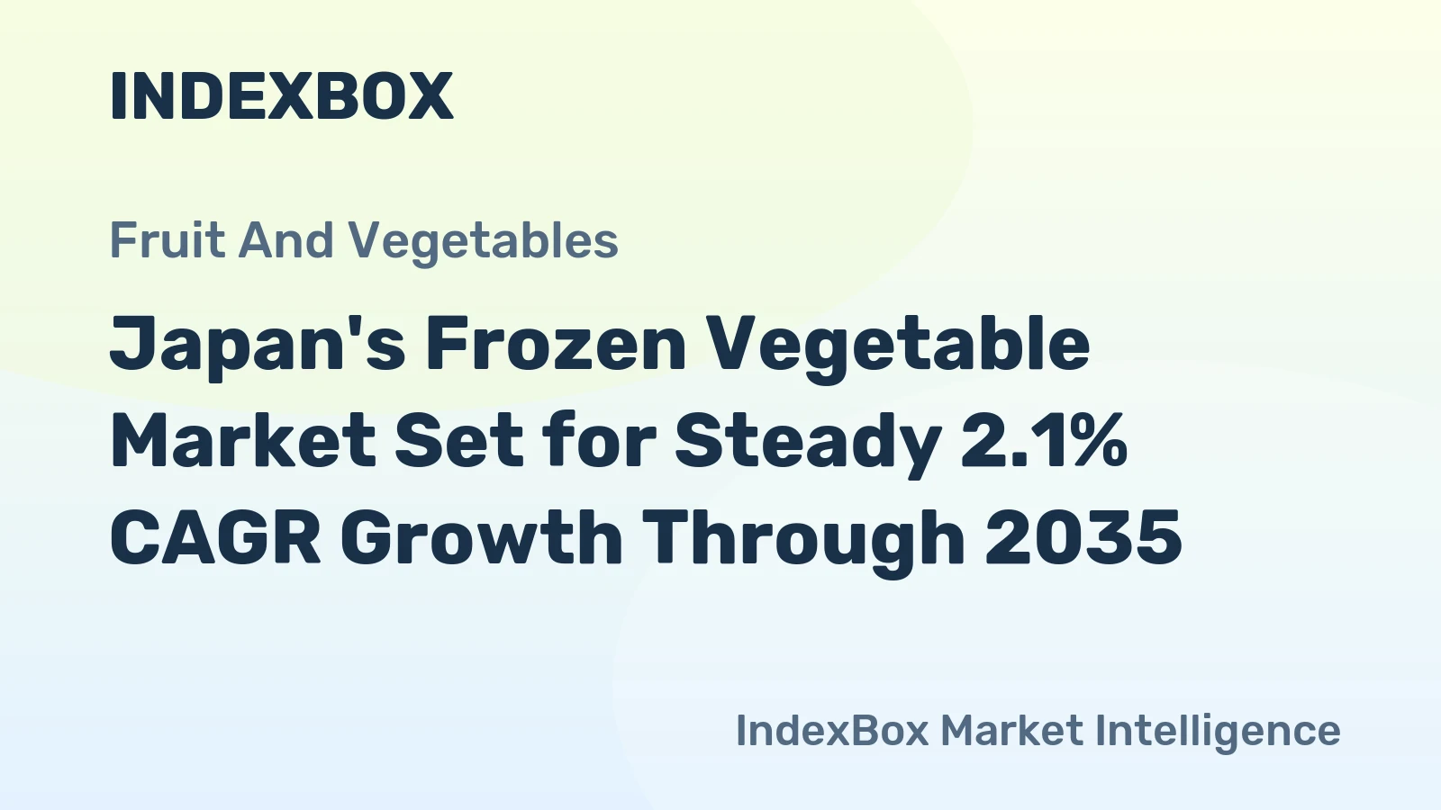 Japan's Frozen Vegetable Market Set for Steady 2.1% CAGR Growth Through 2035