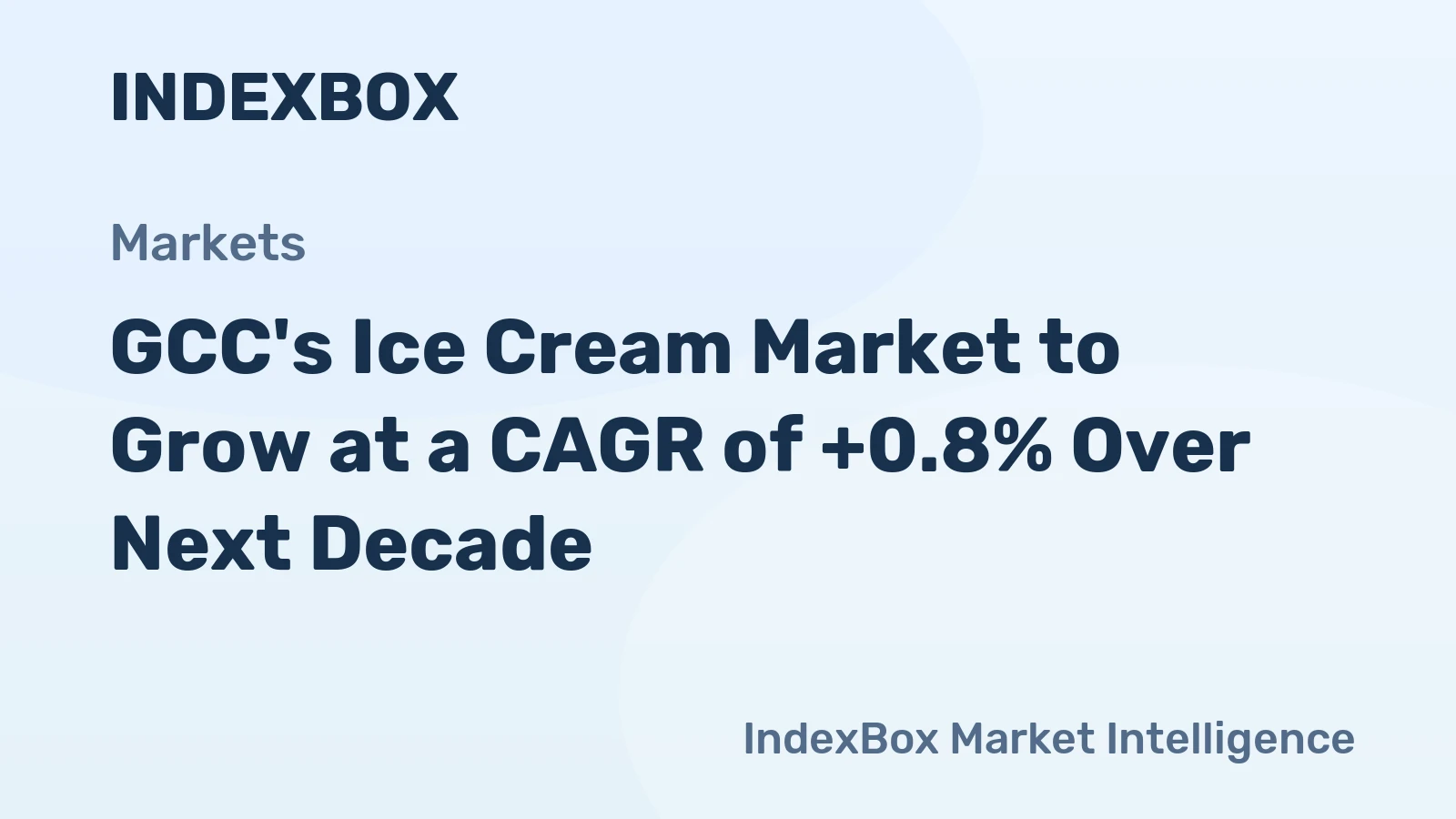 GCC's Ice Cream Market to Grow at a CAGR of +0.8% Over Next Decade