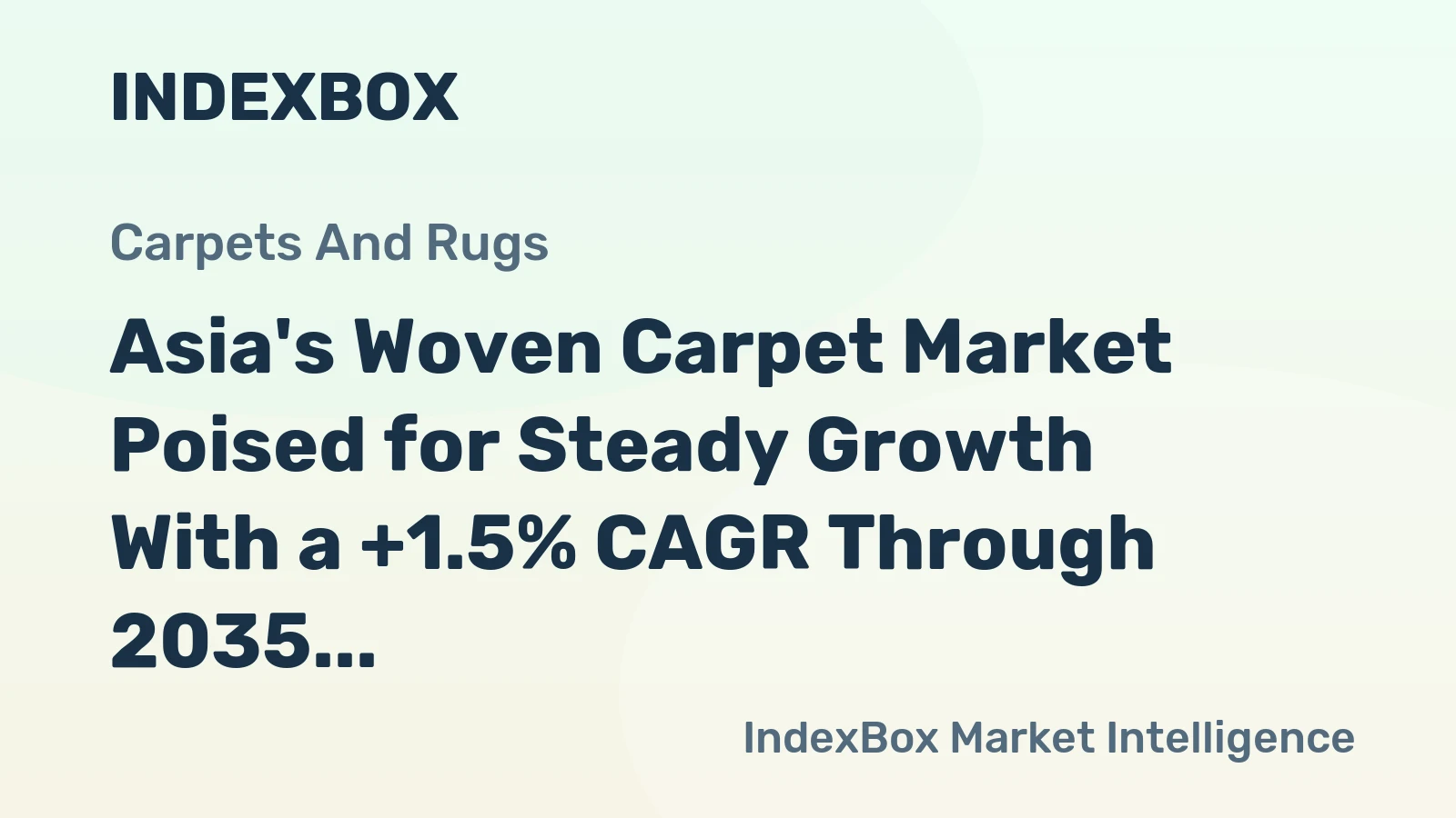 Asia's Woven Carpet Market Poised for Steady Growth With a +1.5% CAGR Through 2035