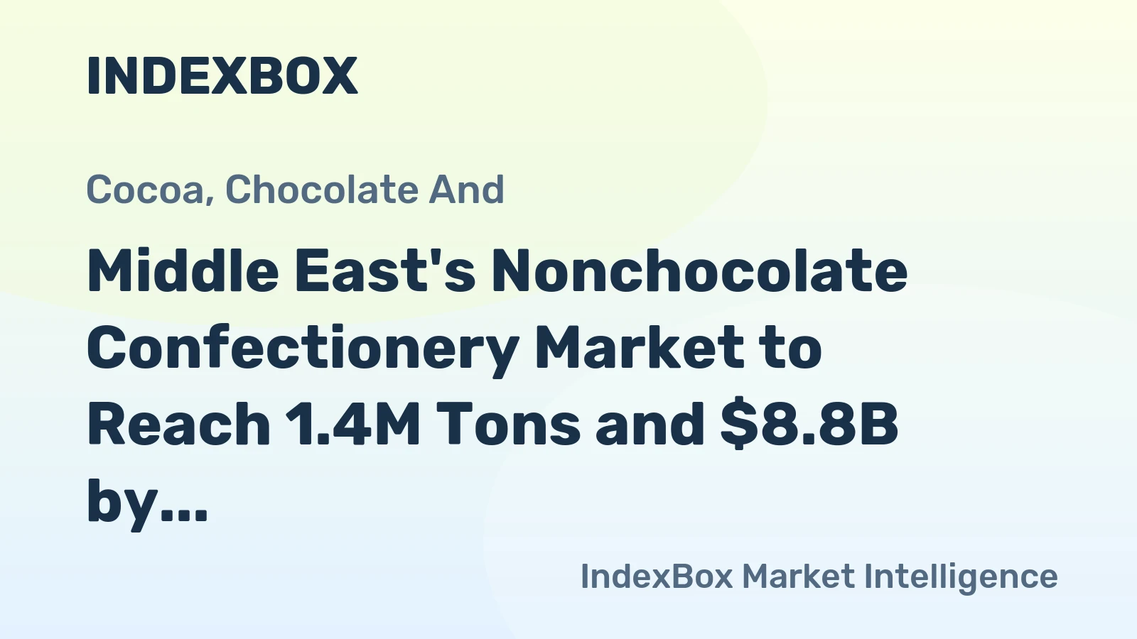 Middle East's Nonchocolate Confectionery Market to Reach 1.4M Tons and $8.8B by 2035
