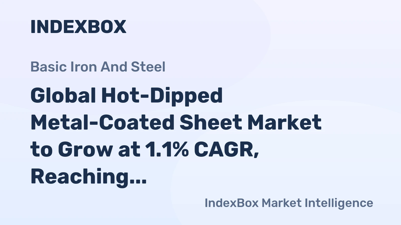 Global Hot-Dipped Metal-Coated Sheet Market to Grow at 1.1% CAGR, Reaching 273M Tons by 2035