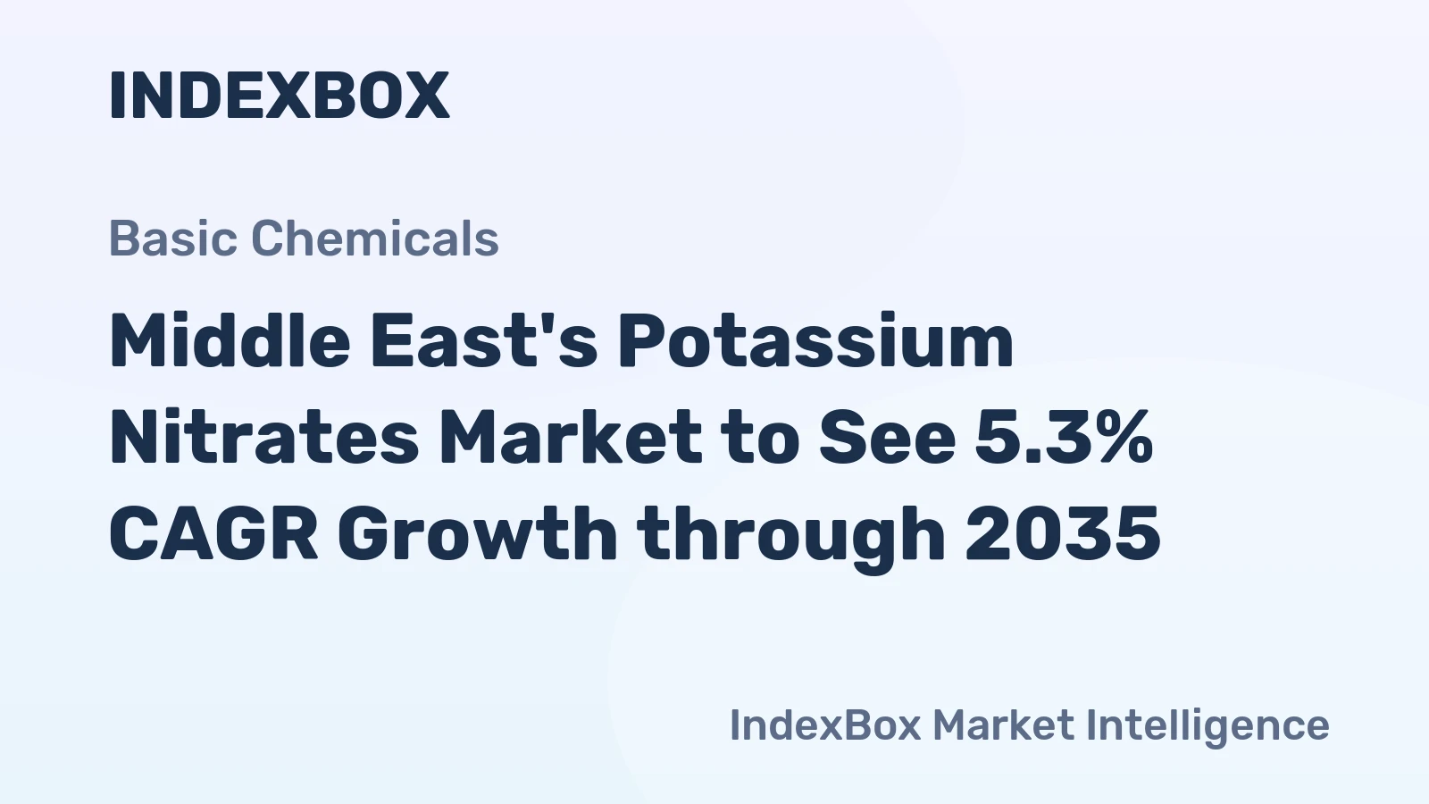 Middle East's Potassium Nitrates Market to See 5.3% CAGR Growth through 2035