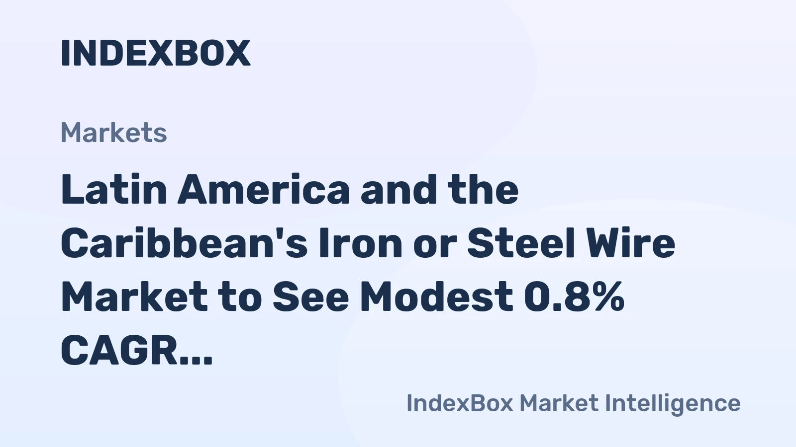 Latin America and the Caribbean's Iron or Steel Wire Market to See Modest 0.8% CAGR Growth Through 2035