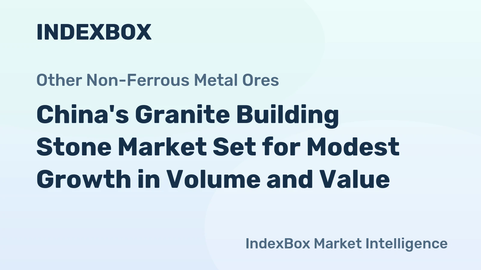China's Granite Building Stone Market Set for Modest Growth in Volume and Value