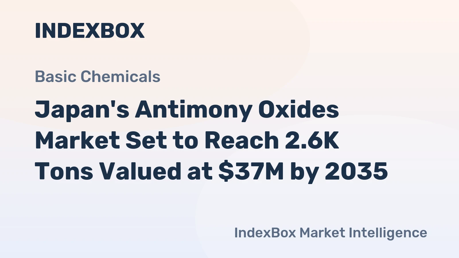Japan's Antimony Oxides Market Set to Reach 2.6K Tons Valued at $37M by 2035