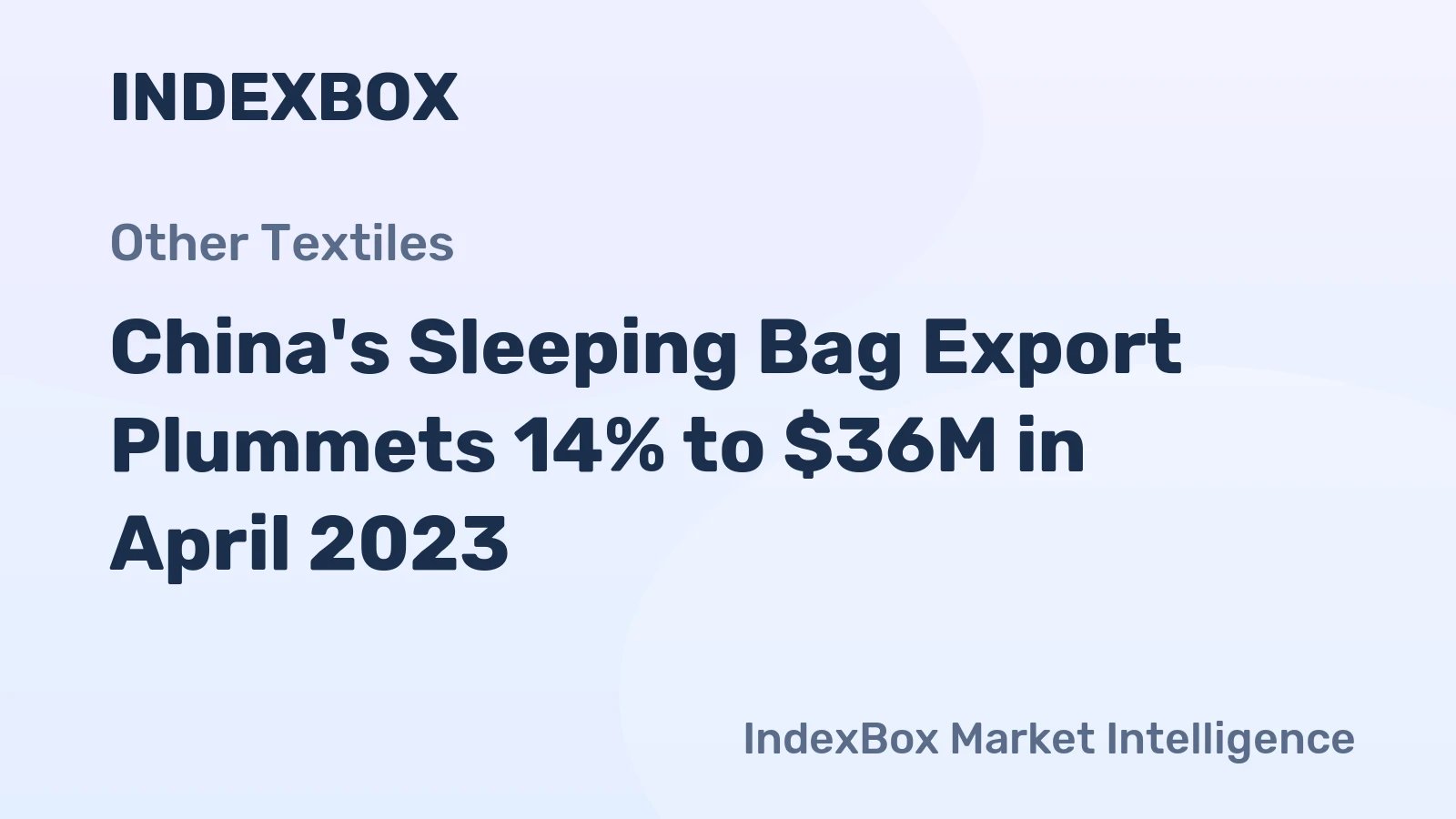 China's Sleeping Bag Export Plummets 14% to $36M in April 2023