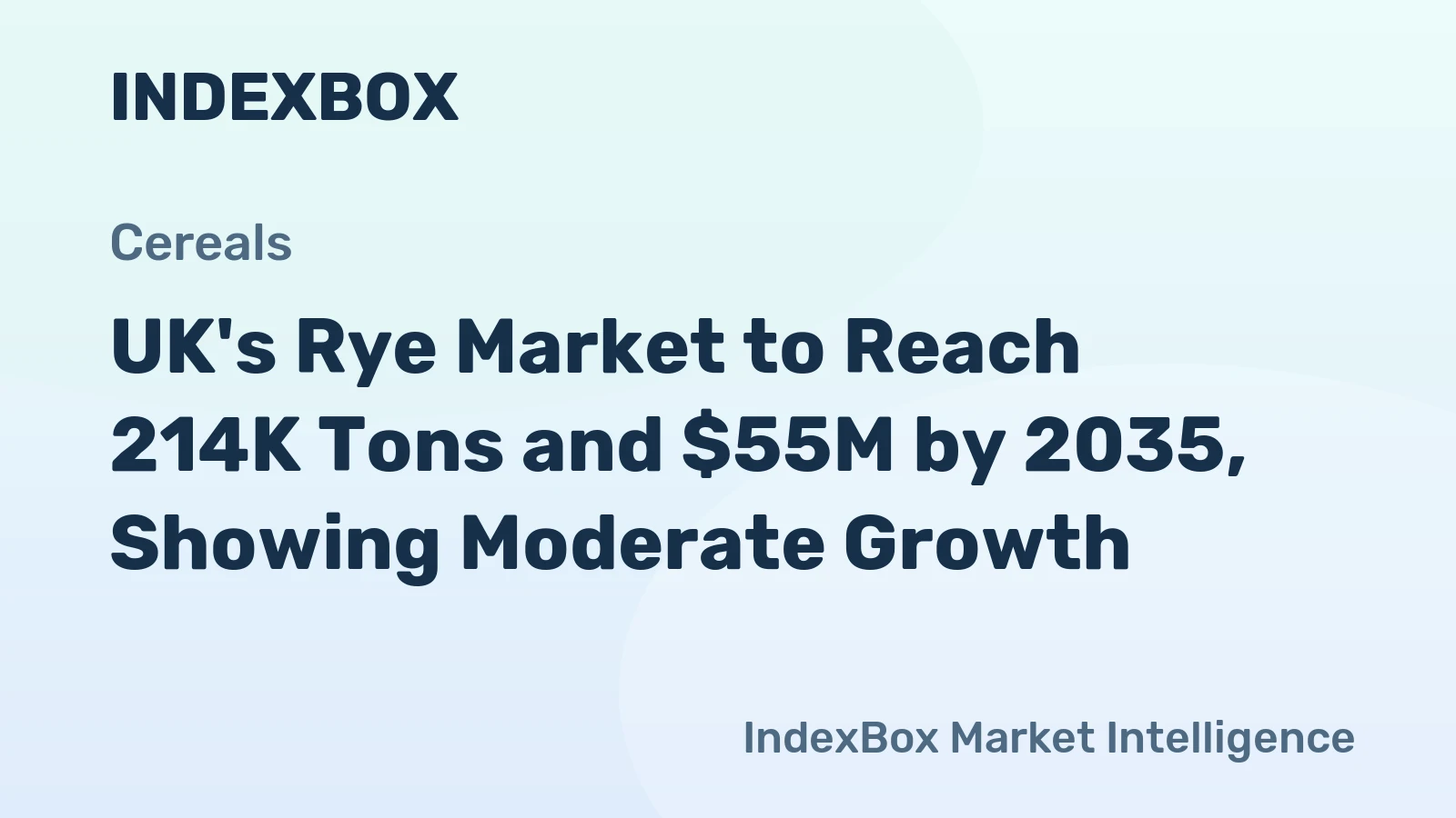 UK's Rye Market to Reach 214K Tons and $55M by 2035, Showing Moderate Growth