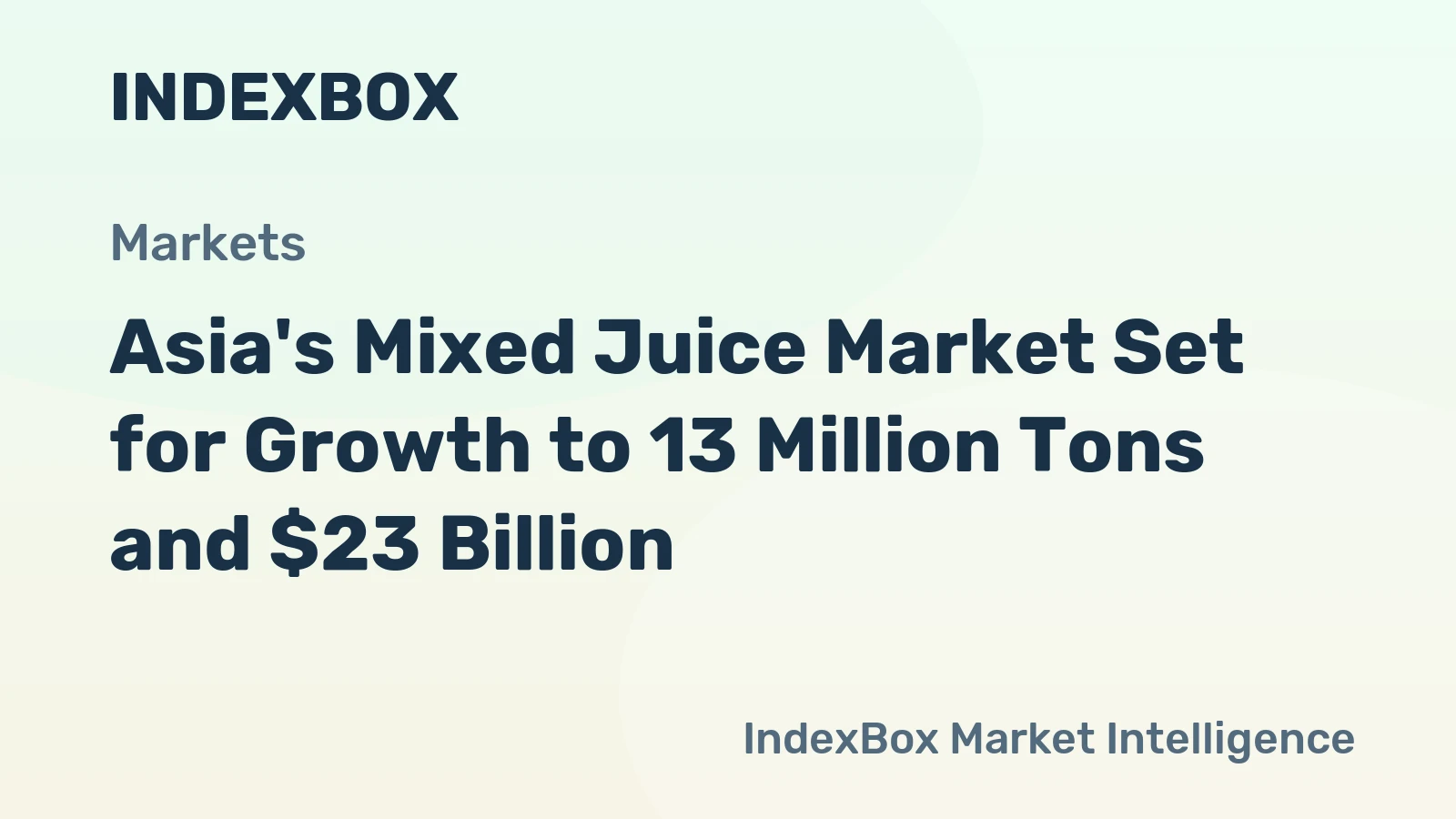 Asia's Mixed Juice Market Set for Growth to 13 Million Tons and $23 Billion