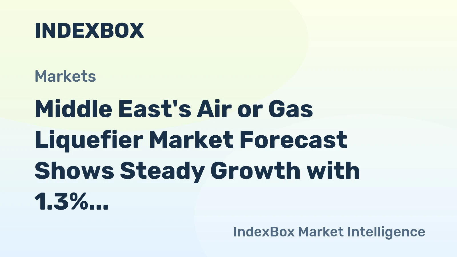 Middle East's Air or Gas Liquefier Market Forecast Shows Steady Growth with 1.3% CAGR Through 2035