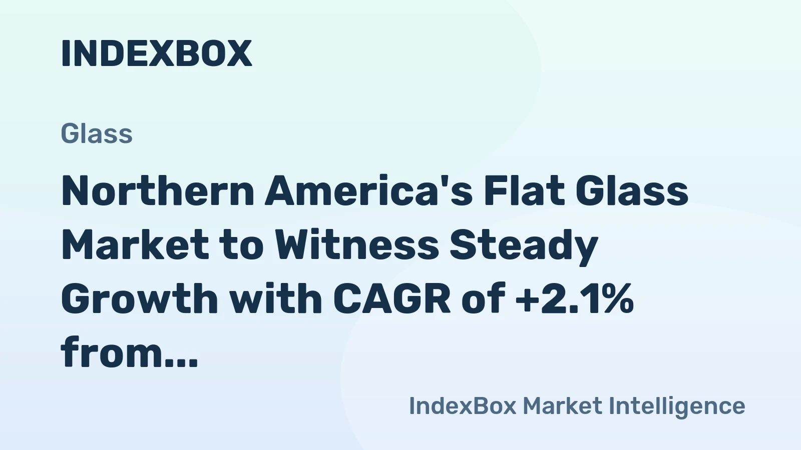 Northern America's Flat Glass Market to Witness Steady Growth with CAGR of +2.1% from 2024 to 2035