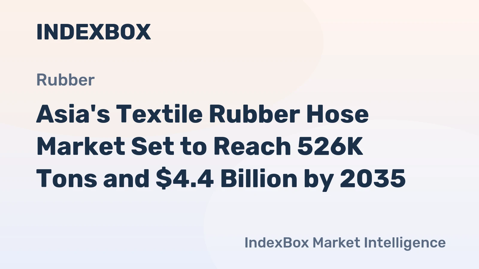 Asia's Textile Rubber Hose Market Set to Reach 526K Tons and $4.4 Billion by 2035