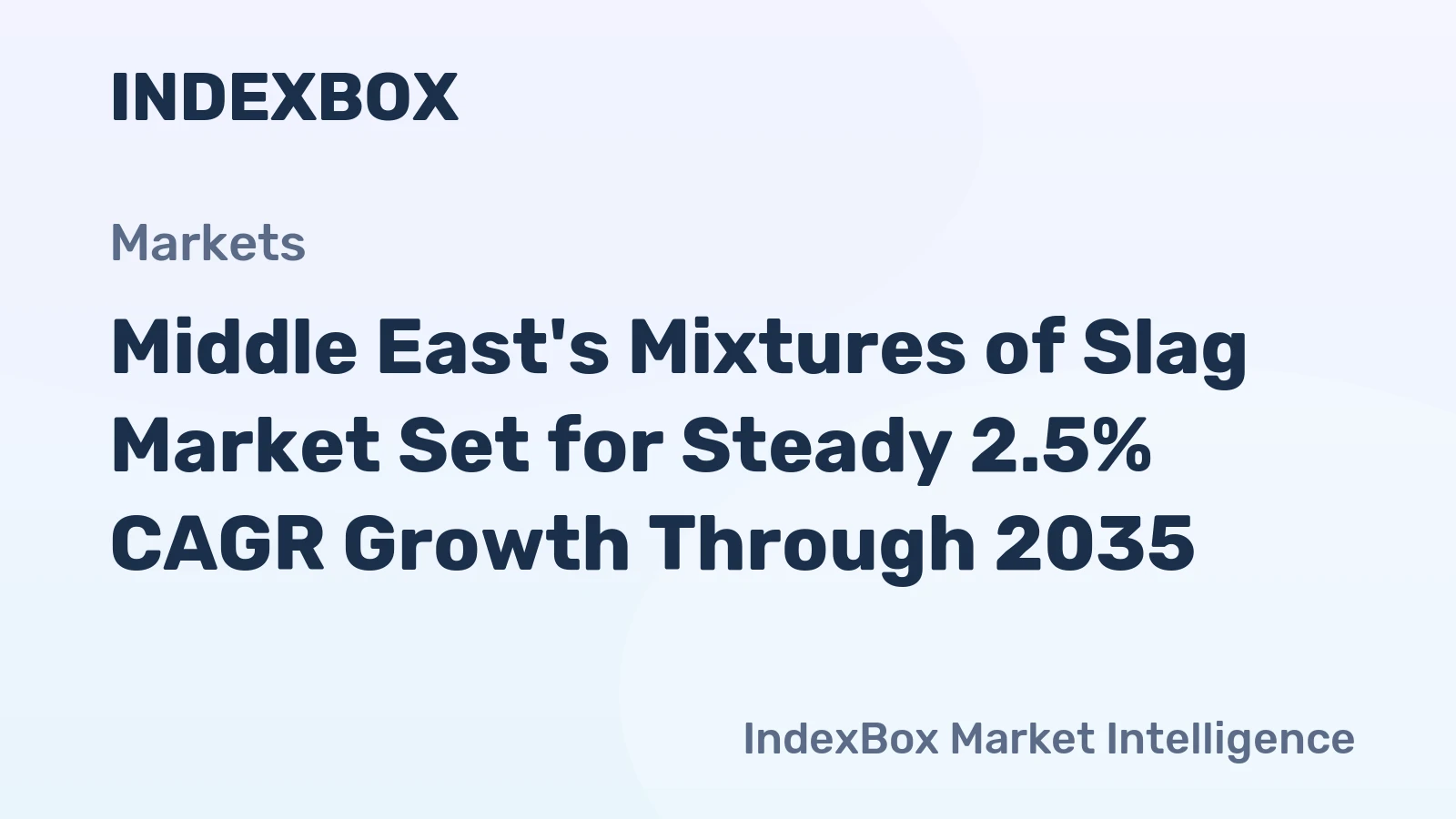 Middle East's Mixtures of Slag Market Set for Steady 2.5% CAGR Growth Through 2035