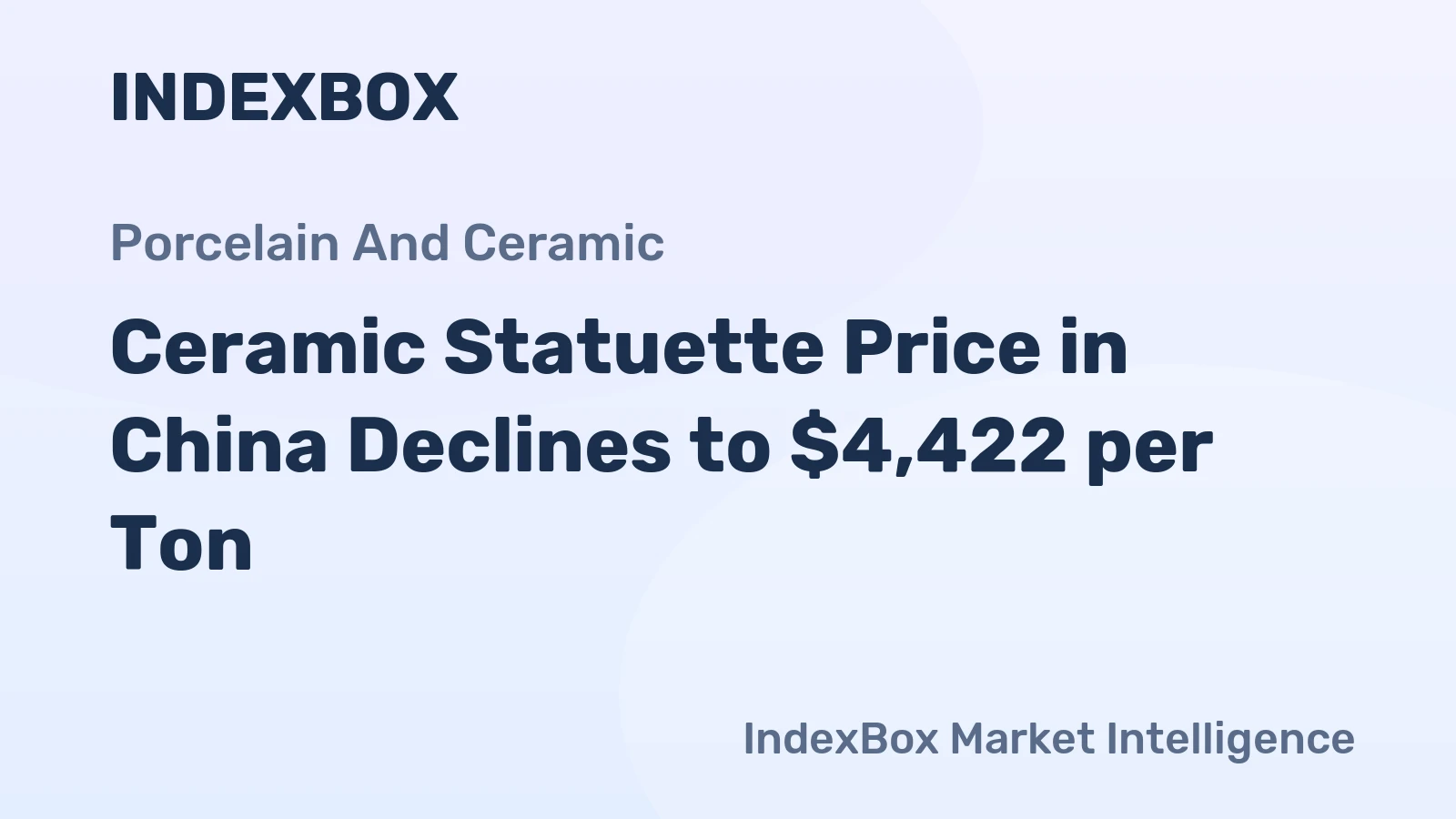 Ceramic Statuette Price in China Declines to $4,422 per Ton