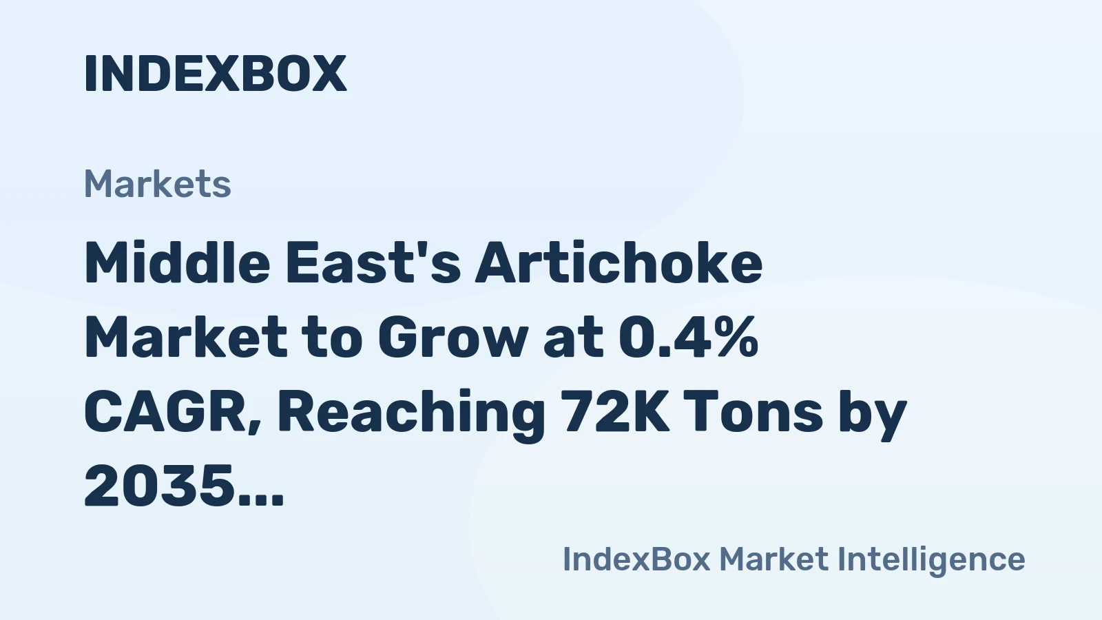 Middle East's Artichoke Market to Grow at 0.4% CAGR, Reaching 72K Tons by 2035