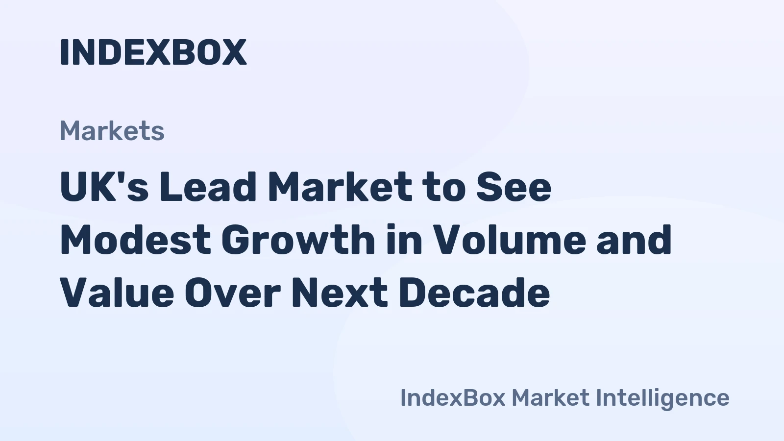 UK's Lead Market to See Modest Growth in Volume and Value Over Next Decade