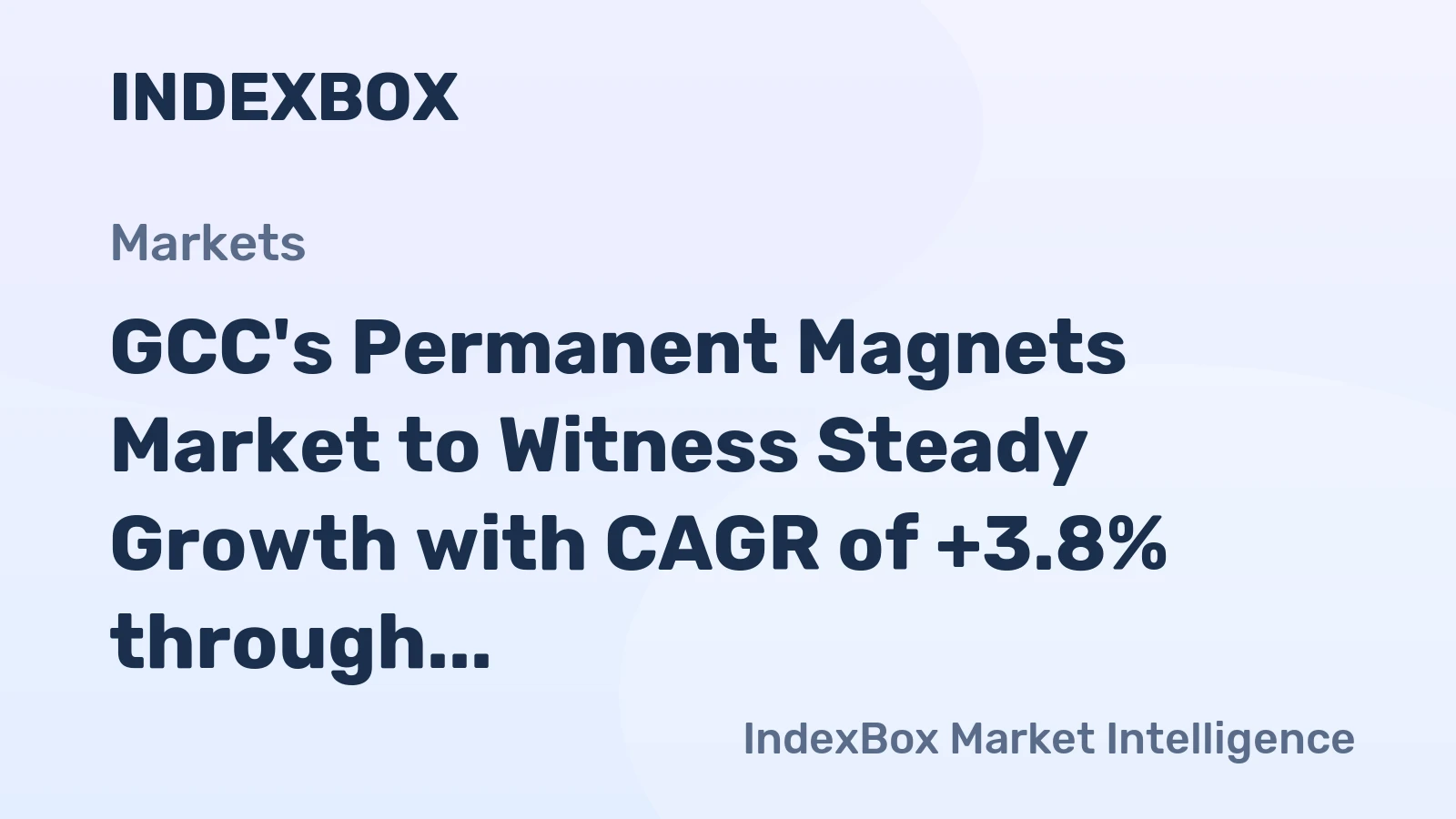 GCC's Permanent Magnets Market to Witness Steady Growth with CAGR of +3.8% through 2035, Reaching $53M in Value