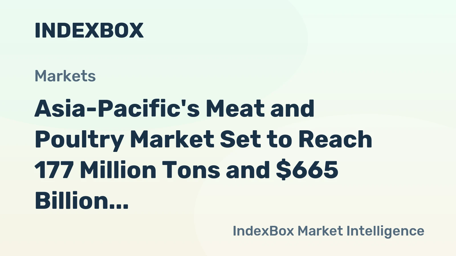 Asia-Pacific's Meat and Poultry Market Set to Reach 177 Million Tons and $665 Billion by 2035