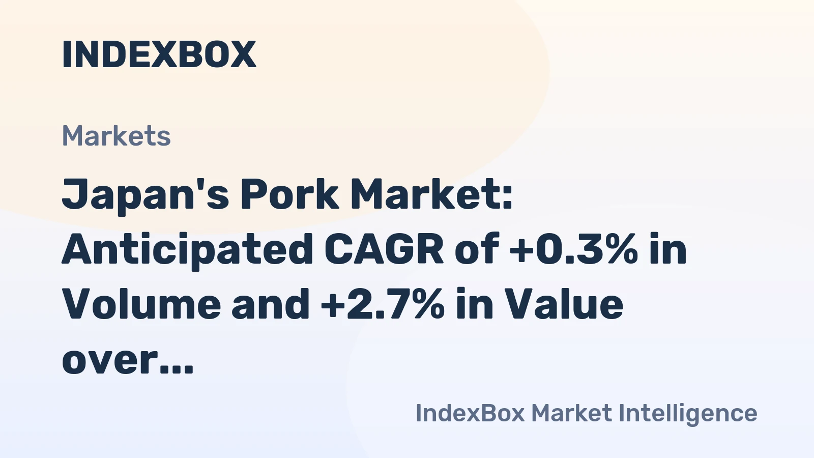 Japan's Pork Market: Anticipated CAGR of +0.3% in Volume and +2.7% in Value over 2024-2035